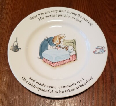 Vintage Peter Rabbit Nursery Child's 7 Inch Plate By Wedgwood Beatrix ...