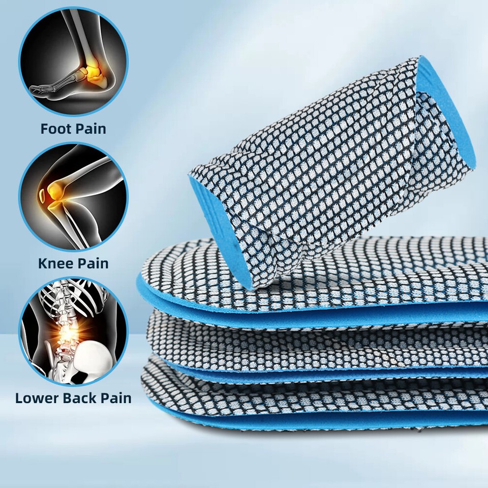 Memory Foam Shoe Insoles For Men Women Running Trainer Inner Soles Foot ...