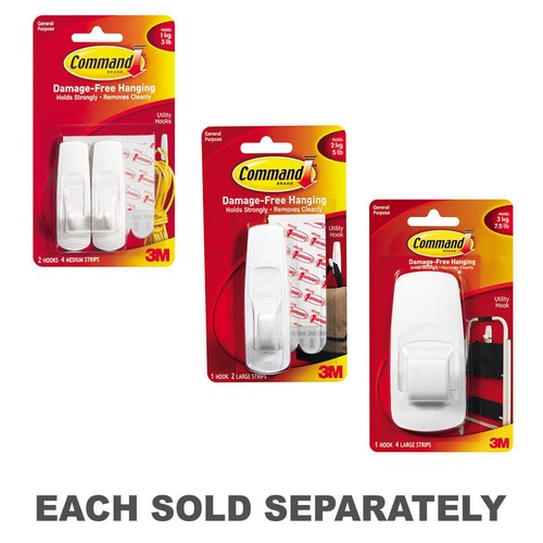 Crochet auto-adhésif Command blanc, résistant, polyvalent, collant, s ...