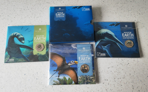 Royal Mint 2020 3 piece Tales of the Earth Mary Anning Coloured 50p ...