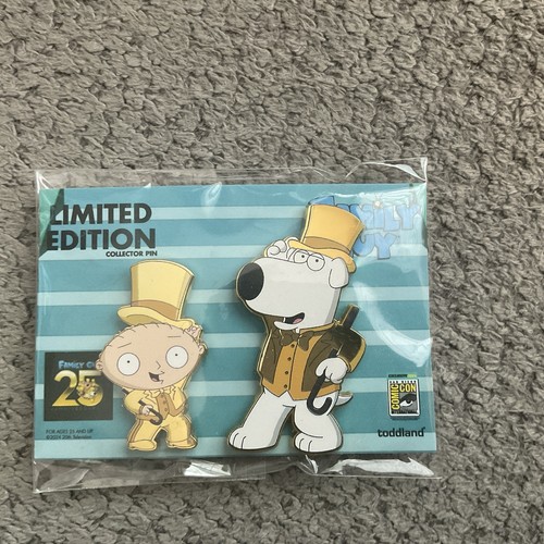 SDCC 2024 Toddland Family Guy Stewie & Brian Pin Set 18k Gold L.E. Of ...