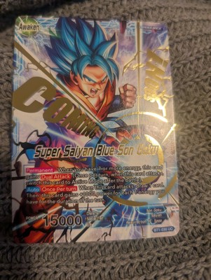 Dragon Ball Super Card - Super Saiyan Blue Son Goku (Hot Stamp) BT1-030 ...