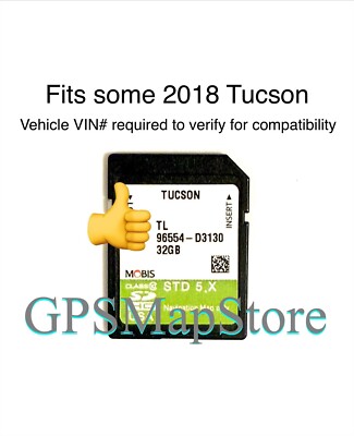 2018 Tucson Limited GPS Navigation Memory SD Card U.S Map STD 5.X OEM ...