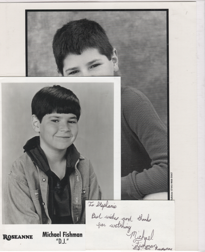 Roseanne DJ Michael Fishman Signed Cut w/ 2 Photos wCOA 081220DBT | eBay
