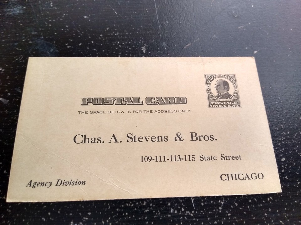 Chas A Stevens And Bros Chicago IL Advertising Postcard | eBay