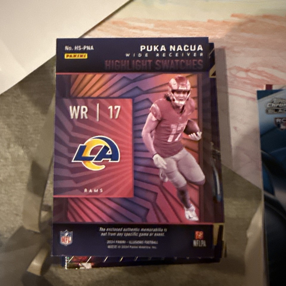 2024 Panini Illusions Puka Nacua Highlight Swatches Gold Trophy Collection /25! | eBay