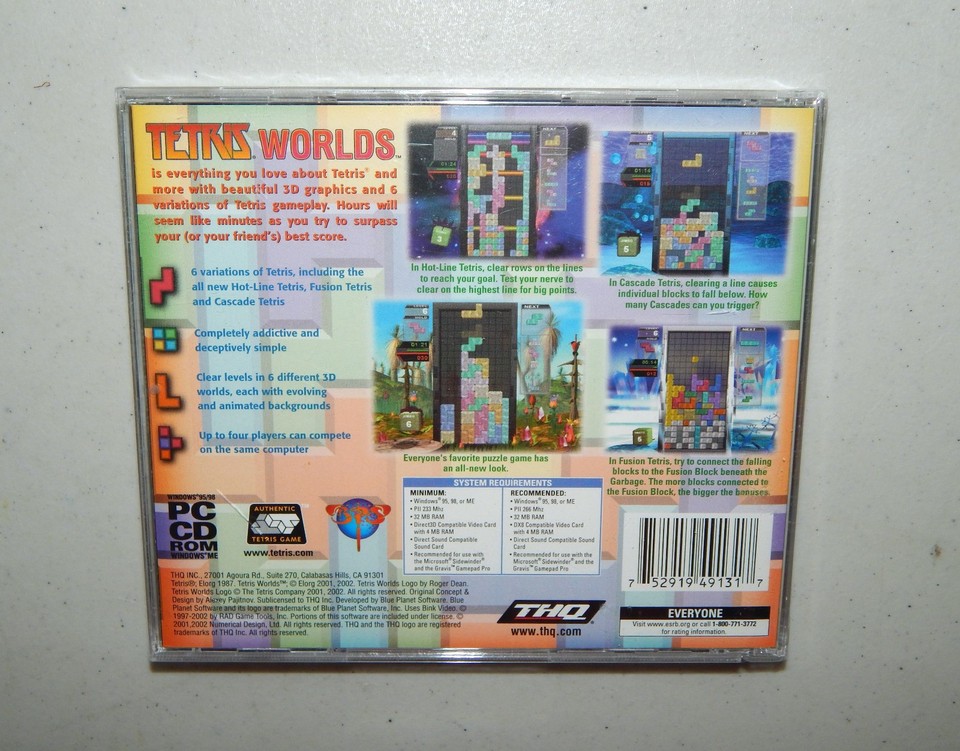 New Sealed Tetris Worlds PC CD-ROM Computer Game 2002 FREE SHIPPING ...