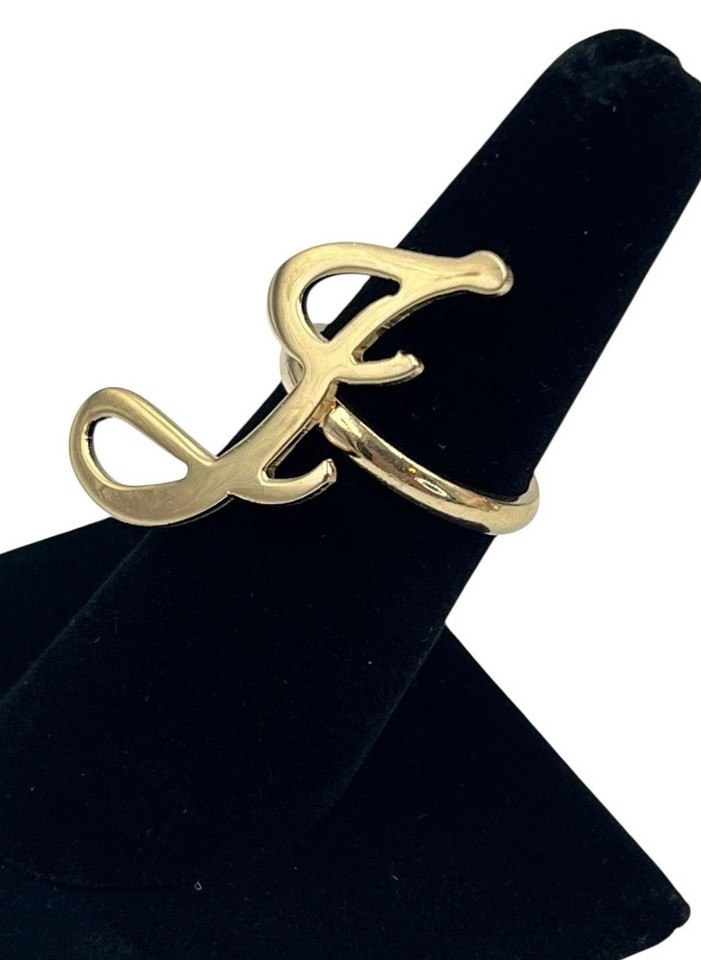 Sterling Silver Cursive “L” Statement Ring – Size, 6.5 Personalized ...