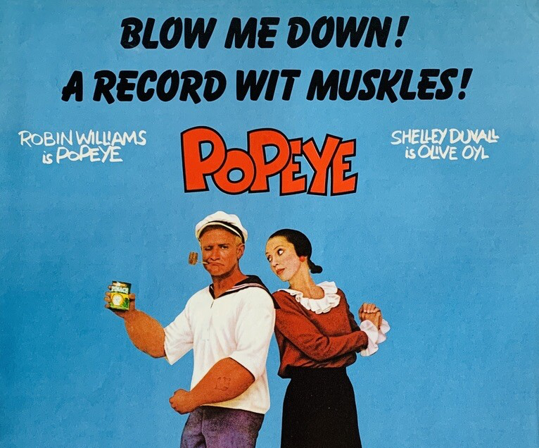 ROBIN WILLIAMS SHELLEY DUVAL 1980 original POSTER ADVERT POPEYE ...