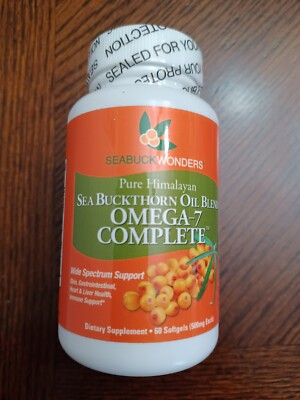 Sealed Seabuck Wonders Sea Buckthorn Oil Blend Omega 7 Complete 60 ...