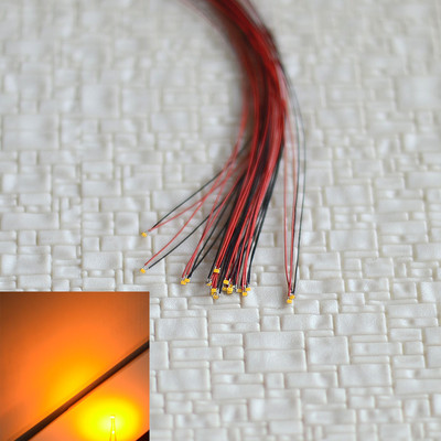15 x Pre Wired yellow #0402 SMD led Lighting Kits Pre-soldered Micro ...