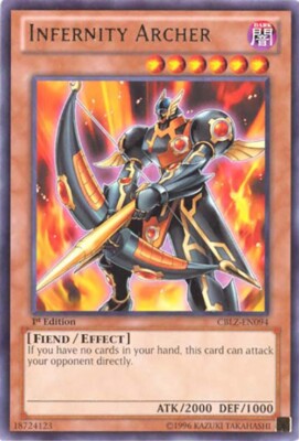Yu-Gi-Oh Card - CBLZ-EN094 - INFERNITY ARCHER (rare) - NM/M | eBay