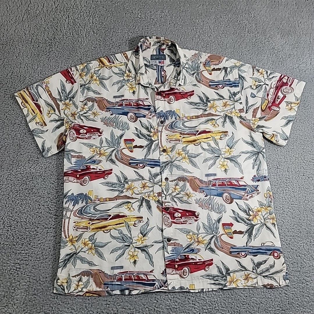 Vintage High Seas Trading Hawaiian Shirt Men's XL All Over Print Made ...