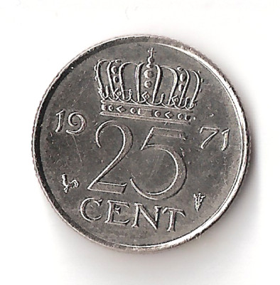 1971 Netherlands 25 Cent Coin Holland Dutch | eBay