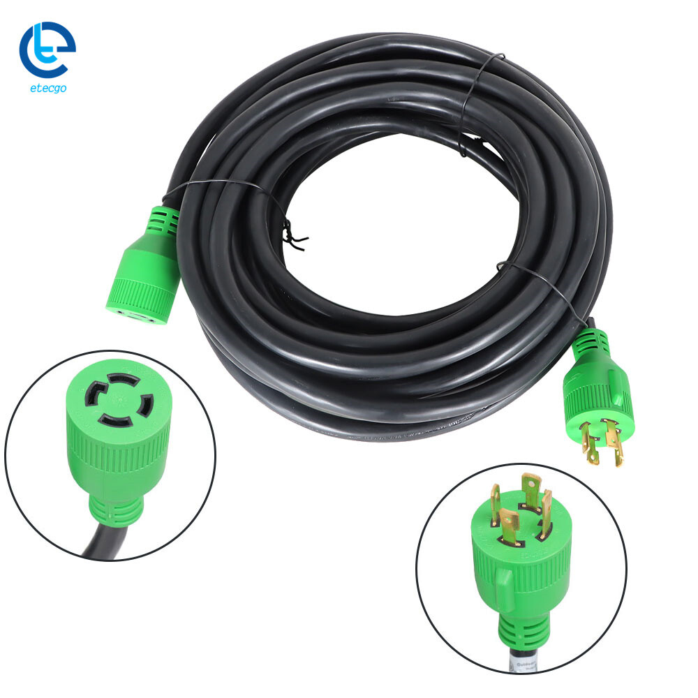 30 Amp 25/50/75/100FT Generator Extension Power Cord & Power Inlet Box ...