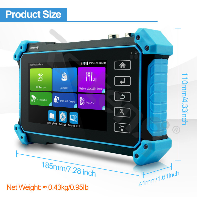 Rsrteng IPC-5200C Plus 5.4" 4K CCTV IP Camera Tester IP CVI SDI AHD ...