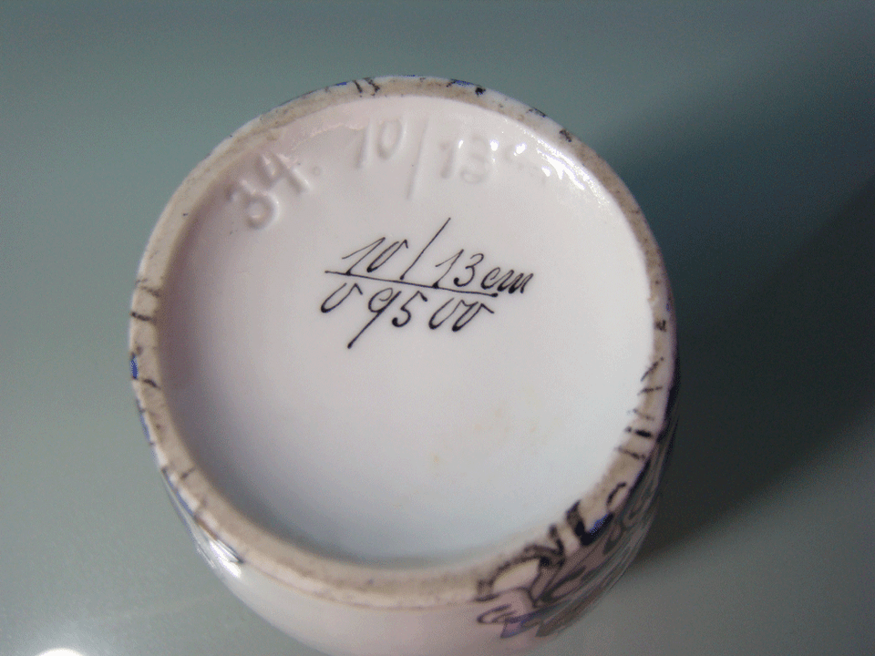 Muster-Vase Jugendstil Entwurf Emanuel Margold für Josef Böck Wien ...