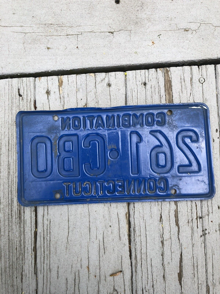 Connecticut License Plate Tag Combination Plate 261 CBO EXPIRED | eBay