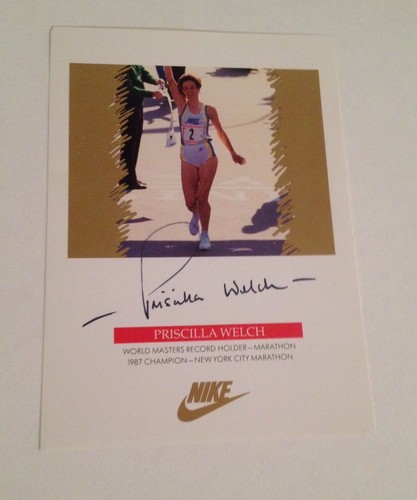 Vintage Nike Priscilla Welch World Masters Record Holder Autographed ...