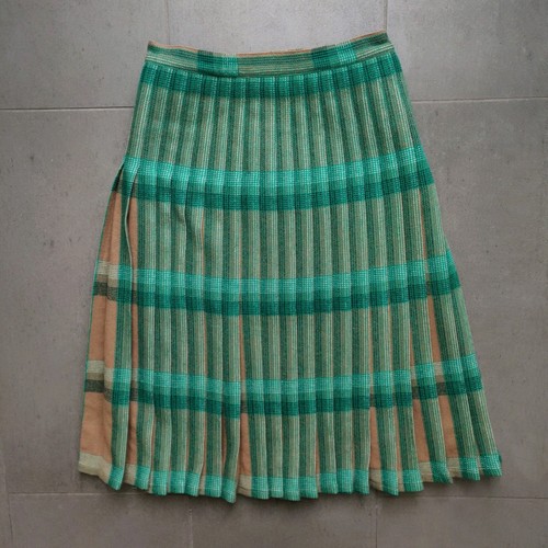 Vintage 50s Pendleton Turnabout Brown Teal Wool Reversible Pleated ...