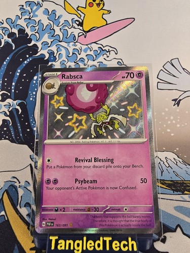 Pokemon Rabsca 163/091 Paldean Fates PAF Baby Shiny Rare Holo Near Mint ...