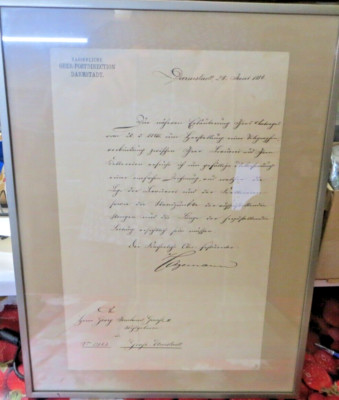 Imperial Upper Post Office Darmstadt Application Telegraph Connection ...