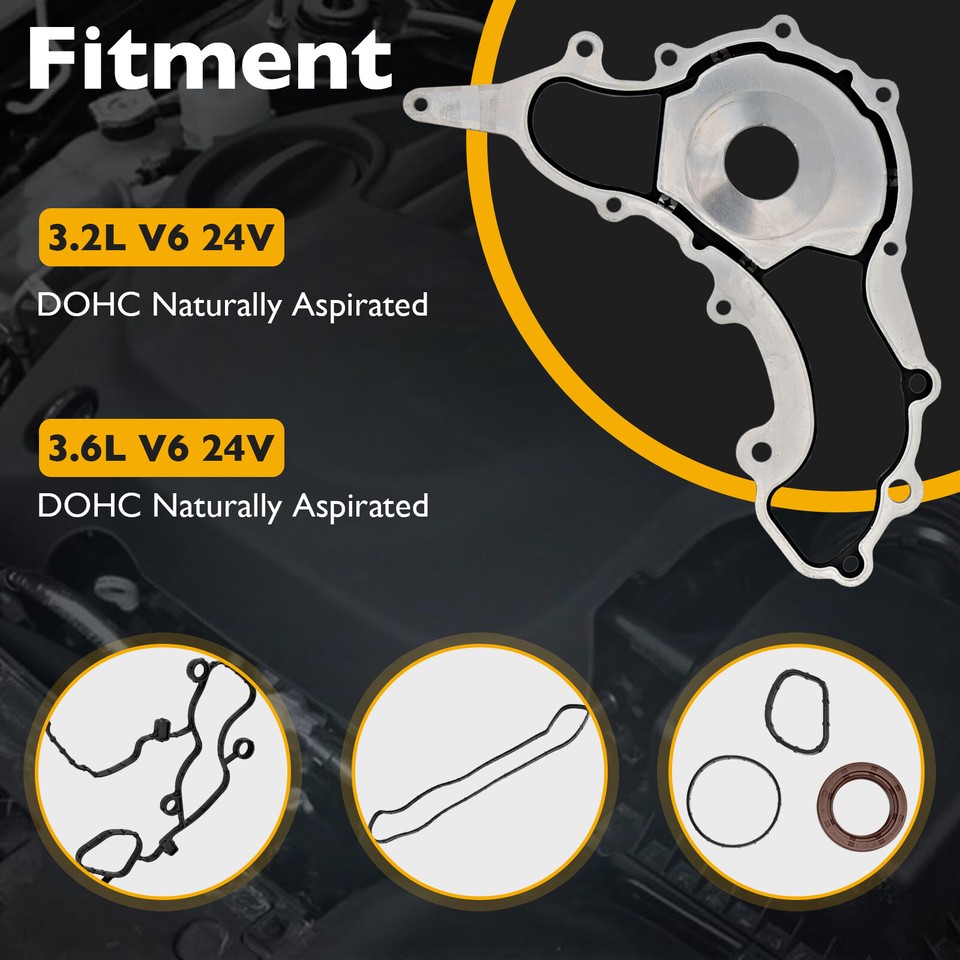 Timing Cover Gasket Set For 2011-18 Dodge Ram Chrysler 200 300 Jeep 3 ...