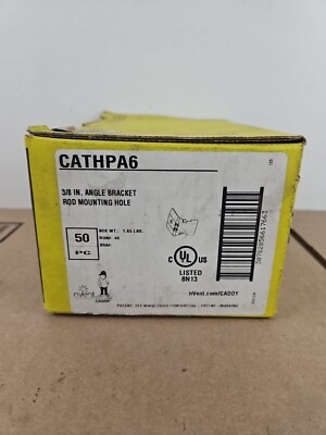 50 PC Caddy/Nvent CATHPA6 3/8” Angle Bracket Rod Mounting Hole | eBay
