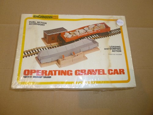 HO train Operating Gravel car with dump yard by Bachmann new in sealed ...