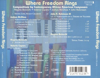 VARIOUS ARTISTS WHERE FREEDOM RINGS: COMPOSITIONS BY CONTEMPORARY ...