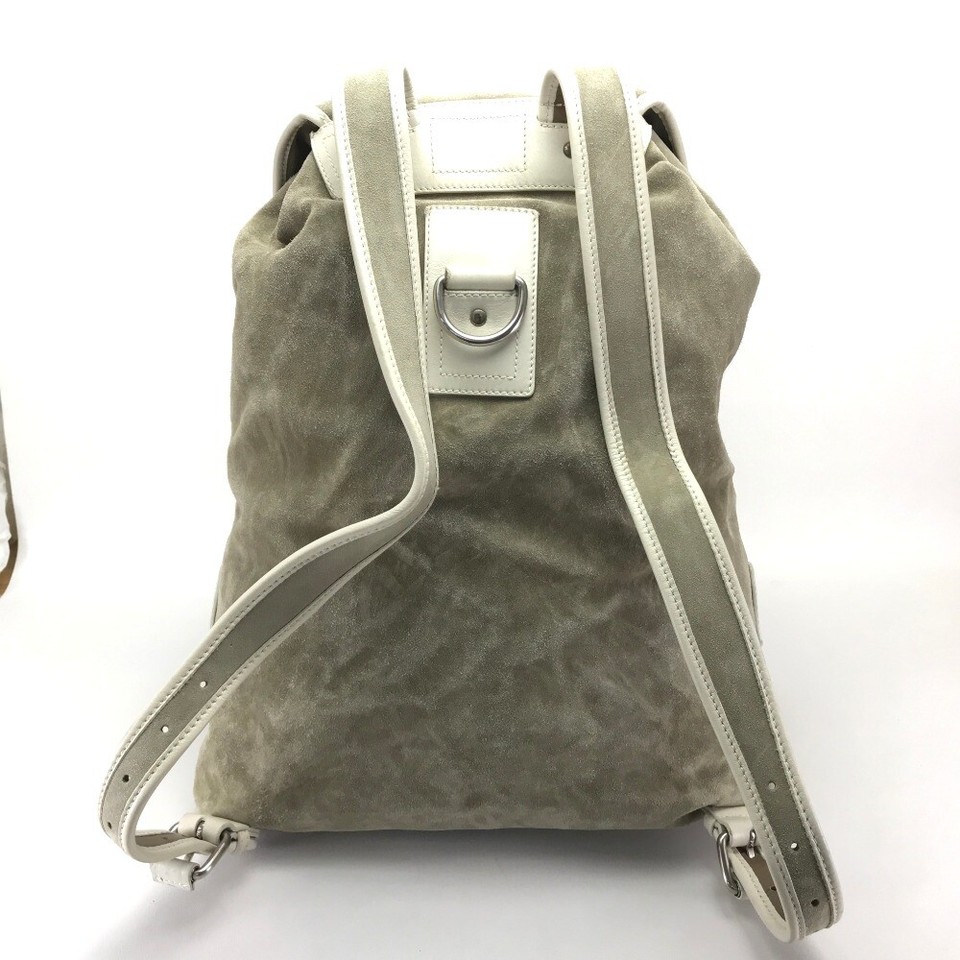 BALLY Large Backpack-Bag Beige Suede/Leather | eBay