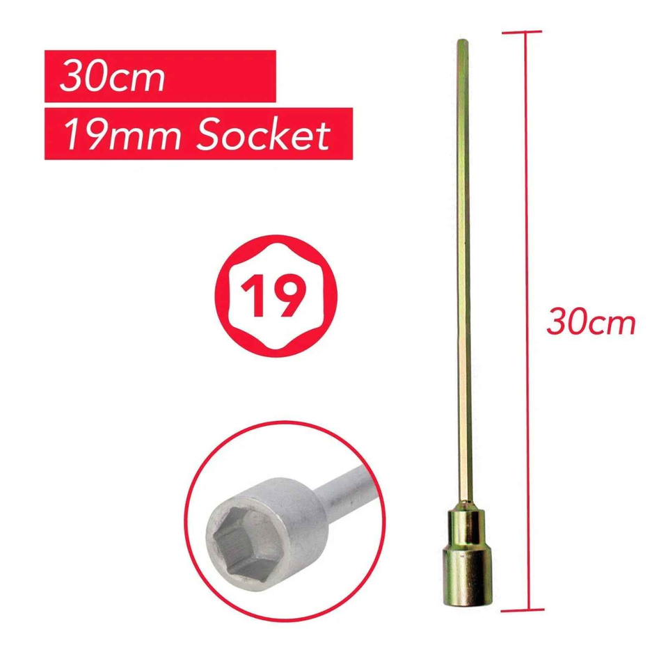 Extension Socket Jack 30cm Caravan Leg Stand Winder Drill Attachment ...