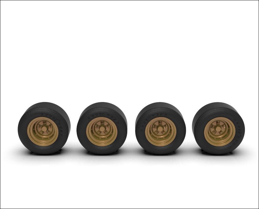 1:18 Nascar Style Steel Wheels. Wheel diameter is 22mm Comes Unpainted ...