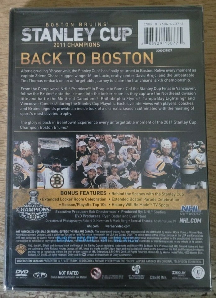 NHL Stanley Cup Champions 2011: Boston Bruins [DVD] [2011] 883929158775 ...