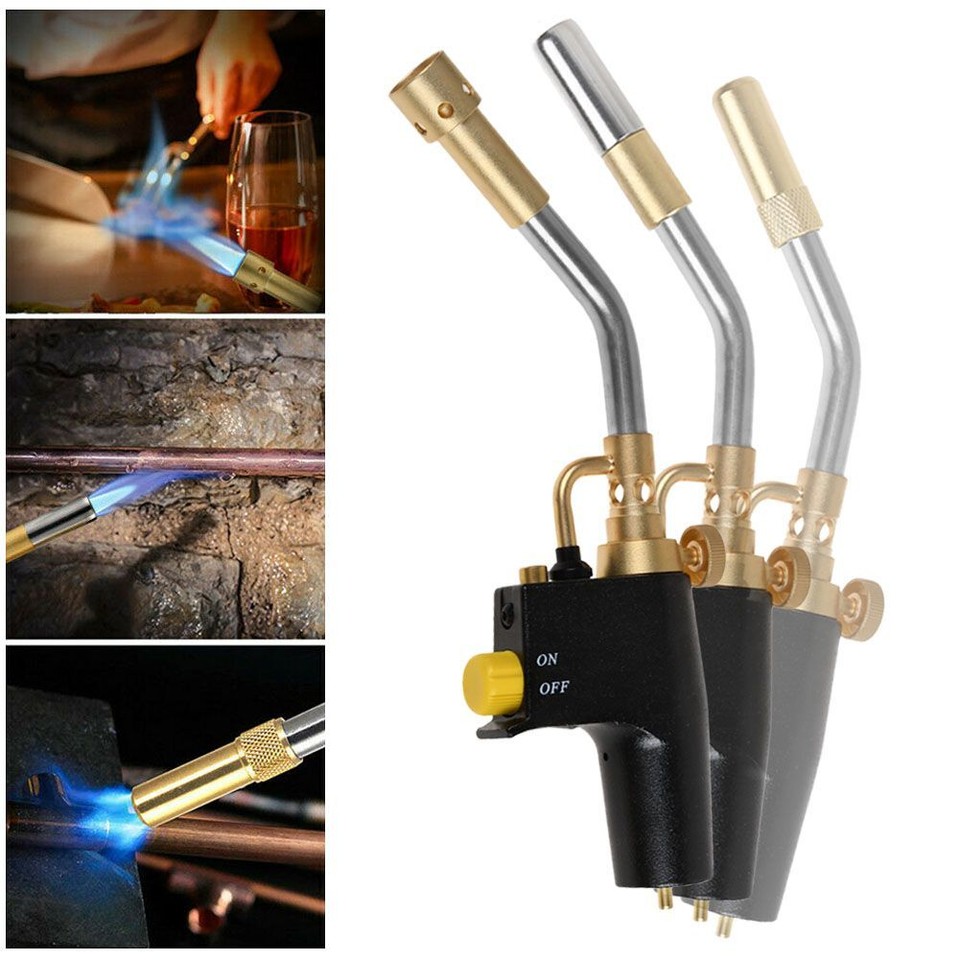 Propane Torch Head Trigger Start Mapp/Map Gas Welding Torch Push Button ...