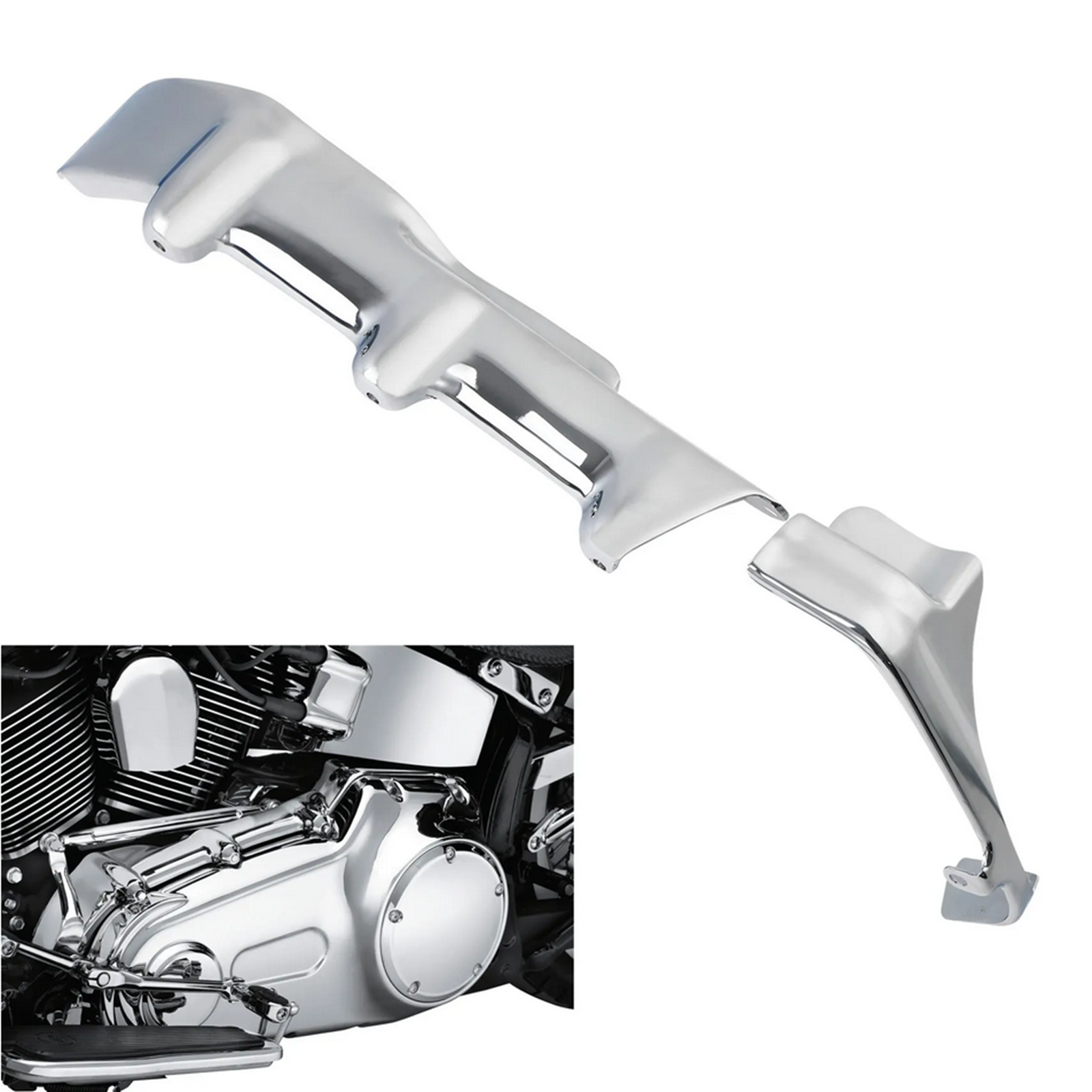 Inner Primary Cover 4 Harley Softail Deluxe Classic Fat Boy FLSTF Slim ...