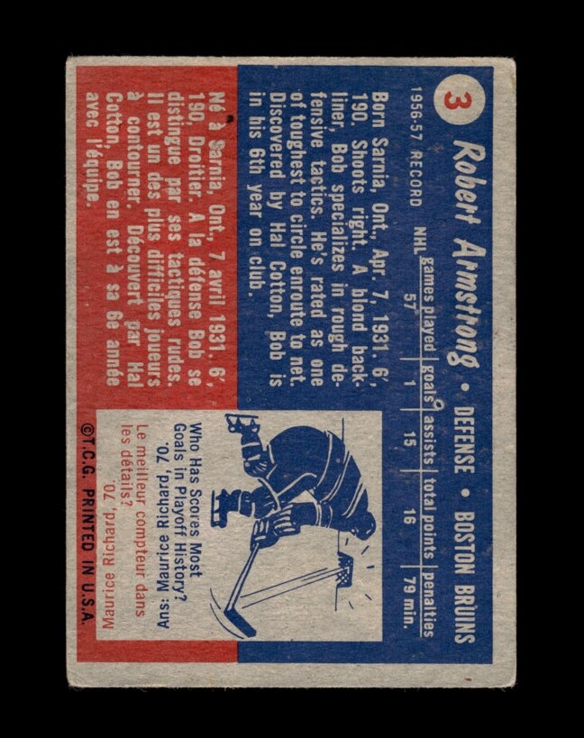 1957-58 Topps Set-Break # 3 Bob Armstrong VG-VGEX (crease) *GMCARDS* | eBay
