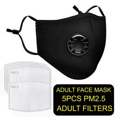 COTTON RESPIRATOR FILTER FASHION FACE MASK with pm 2.5 Filters | eBay