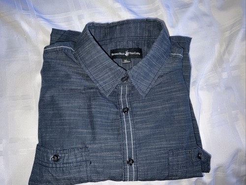 Beverly hills polo club button up shirt Adult XL black long sleeve | eBay
