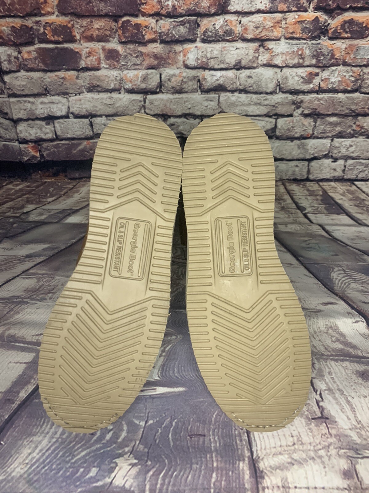 Georgia Boots 10" Wellington Wedge Work Boots Barracuda Gold Mens Sz 10 ...
