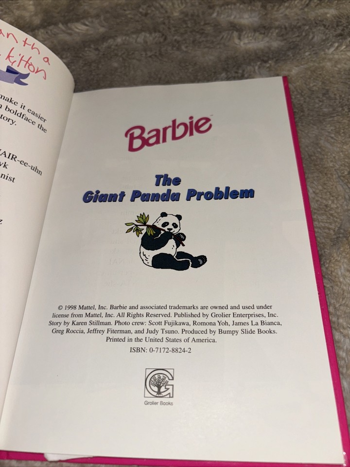 Barbie: The Giant Panda Problem by Karen Stillman Book The Fast Free ...