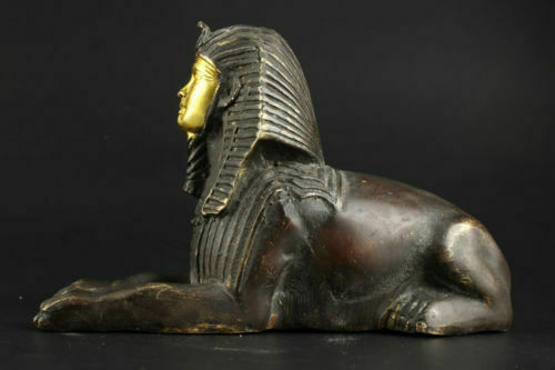 Old Vintage Shang dynasty bronze Egypt Pyramids Sphinx Statue peace ...