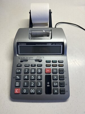 Casio HR-100TM Plus Mini Desktop Printing Calculator | eBay