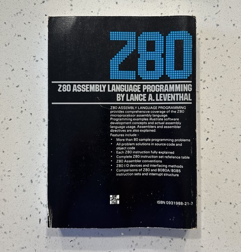 Z80 Assembly Language Programming by Leventhal Lance A | eBay