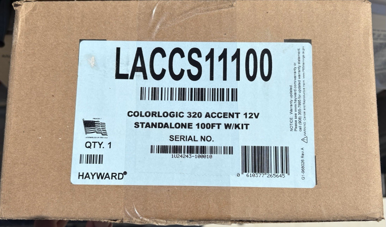 Hayward ColorLogic 320 LED 100 Ft. Light - LACUS11100 | eBay