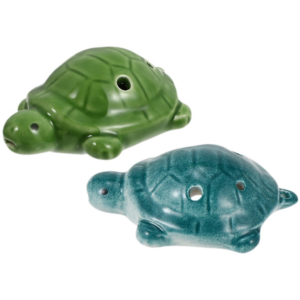 2pcs Turtle Shaped Ocarina 6 Holes Novelty Ceramic Gift Ocarina ...