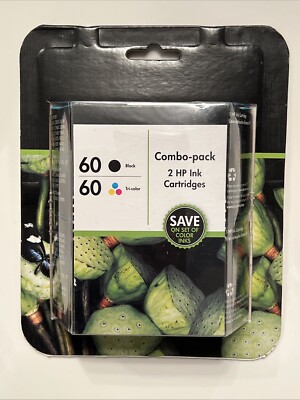 HP 60 Ink Cartridge Combo Tri-Color & Black CC643WN New Genuine HP60 ...