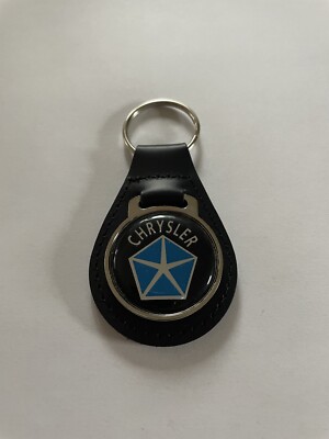 Chrysler Keychain Leather Key Fob Key Chain Black | eBay