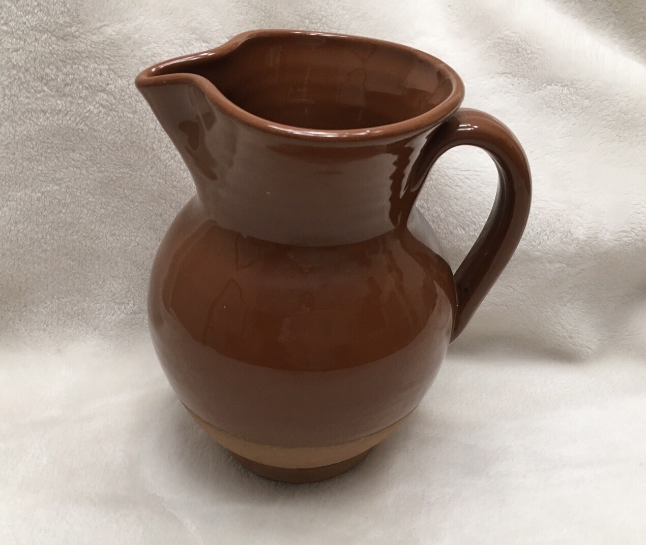 Vintage Red Clay Pitcher Glossy Glaze 8” High, 6” Round. | eBay