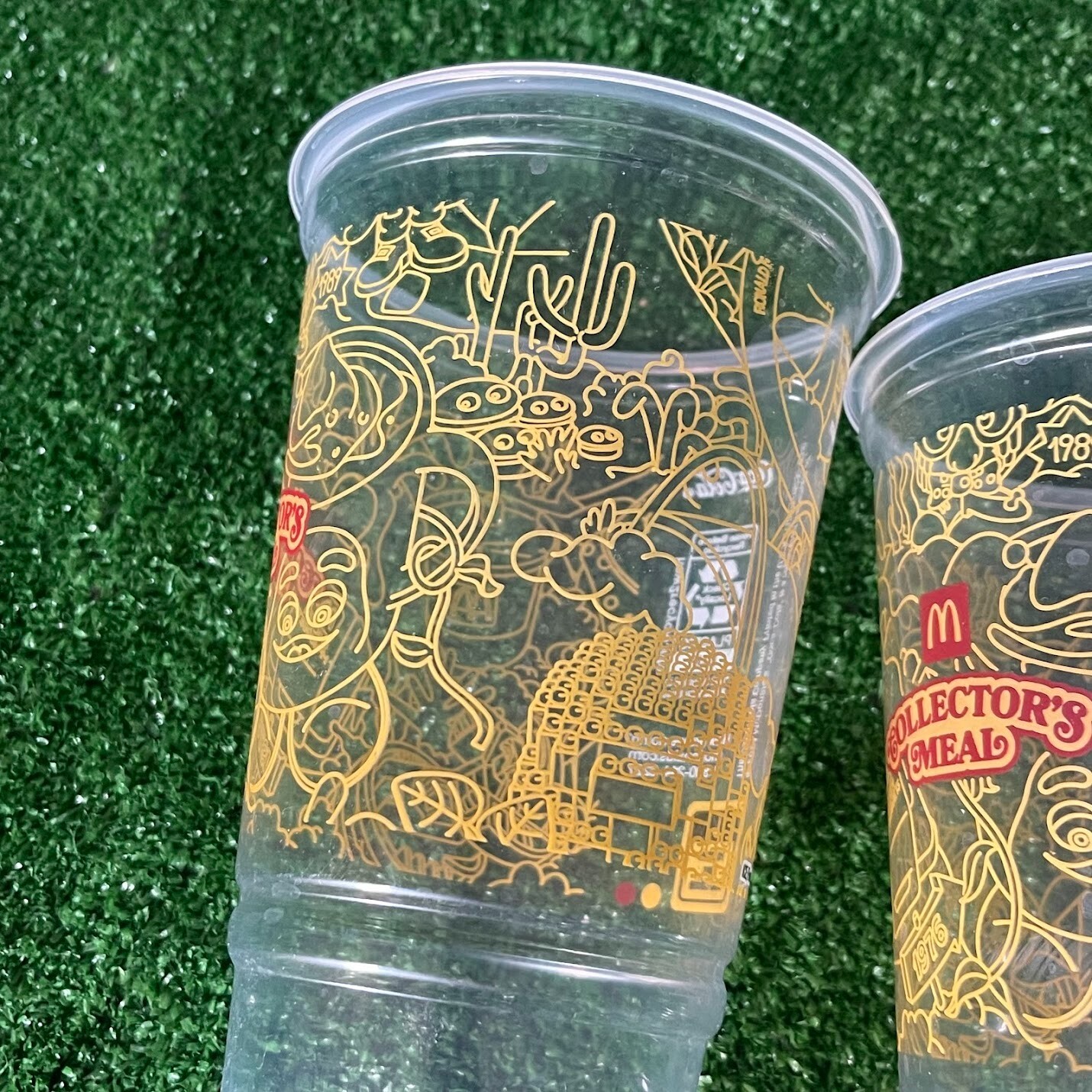 Two McDonald’s Collectors Meal Limited Edition Drink Cup McNugget Ad ...